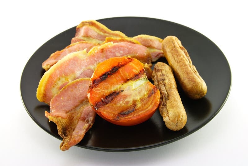 Cooked Breakfast Items on a Plate Stock Photo - Image of meat ...