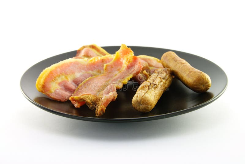 Cooked Breakfast Items on a Plate Stock Image - Image of food, object ...