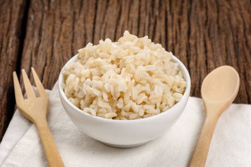 Cooked brown rice stock photo. Image of brown, diet - 161741366