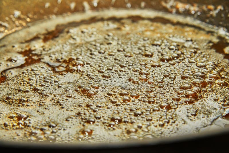 Cooked Caramel in Pan, for Making Pie Stock Image - Image of sugar ...