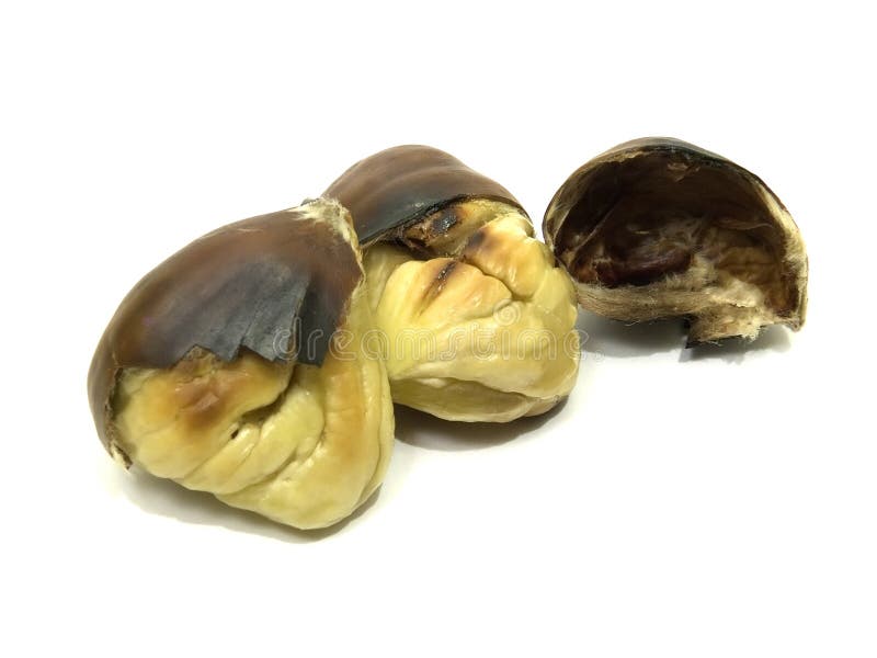 Cooked Chestnuts on Basket in Philippine Market Stock Photo - Image of ...