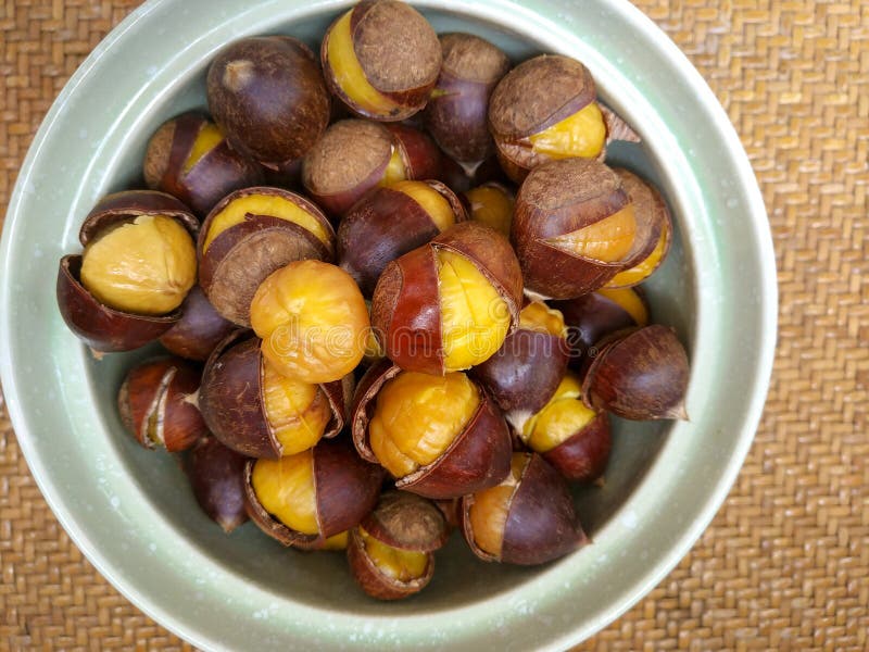 Cooked chestnuts stock image. Image of cooked, feeding - 107568699