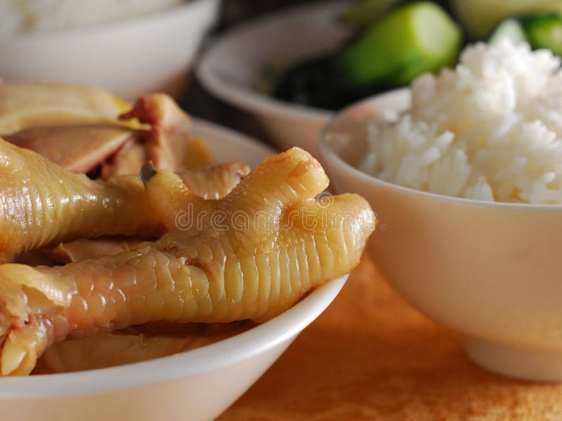 Cooked chicken feet stock photo. Image of rice, vegetable - 20549354