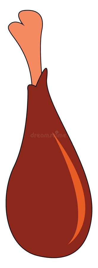 A Chicken Leg, Vector or Color Illustration Stock Vector - Illustration ...