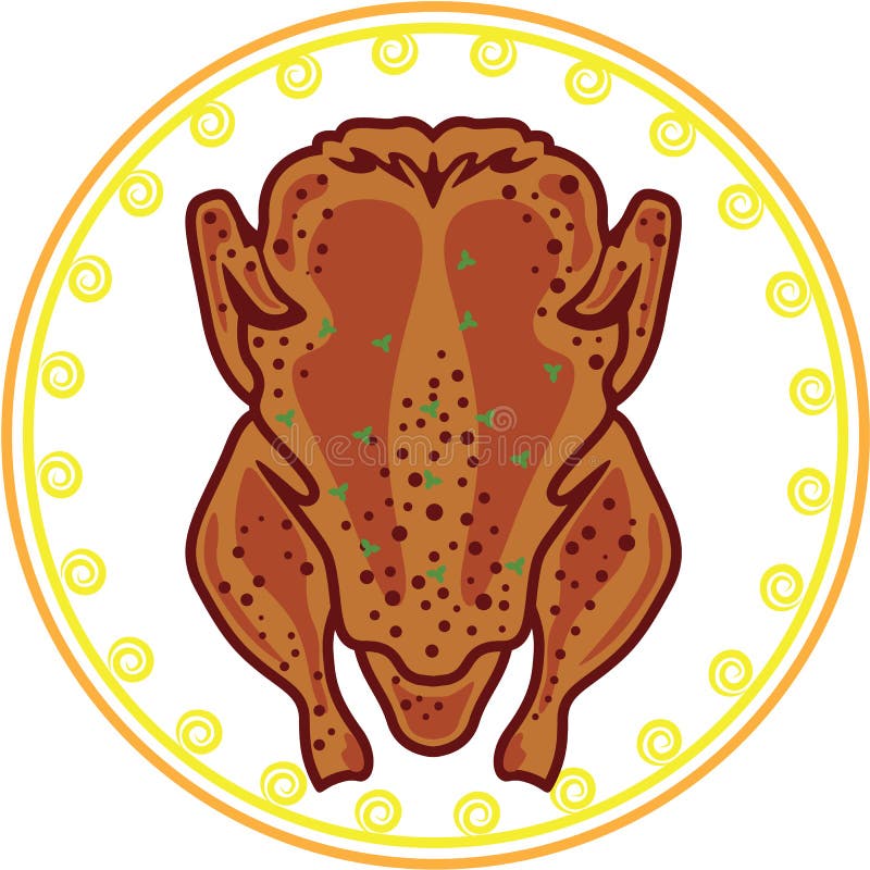 Cooked Chicken Vector stock vector. Illustration of clip - 49274623