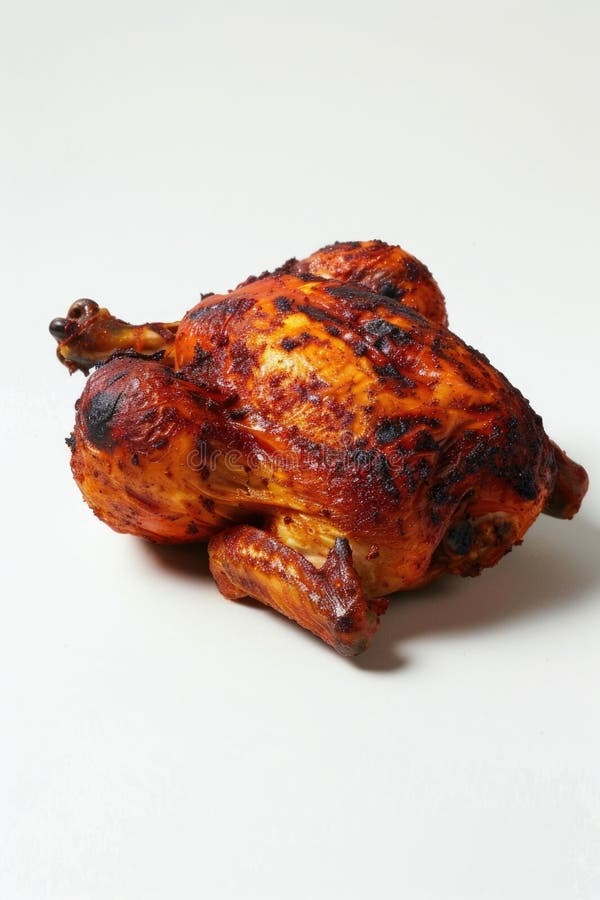 Cooked Chicken White Surface Stock Photo - Image of white, food: 371805504