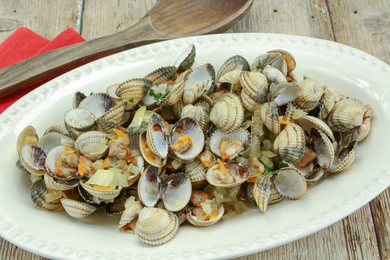 Cooked Cockles Tasty Appetizer. Close Up Stock Image - Image of close ...