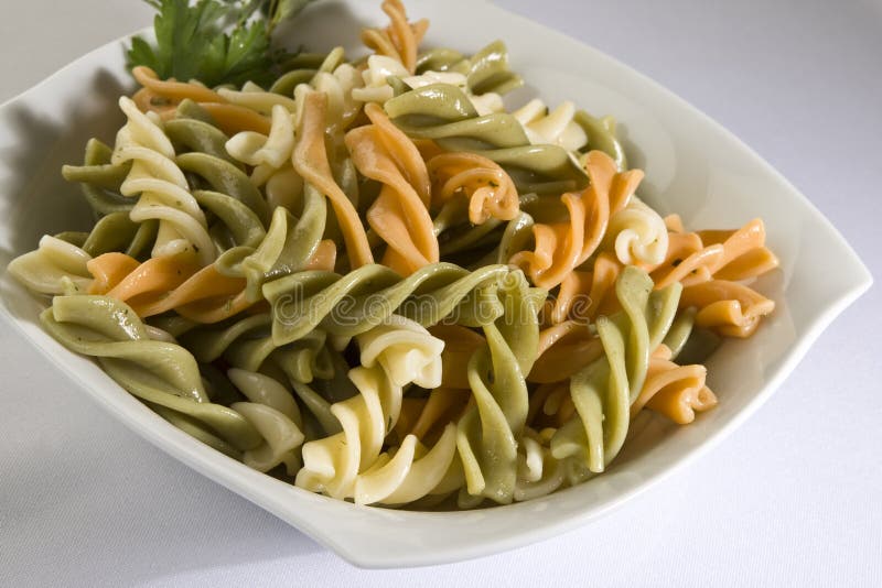 Cooked colored pasta stock photo. Image of pasta, boiled - 9730262