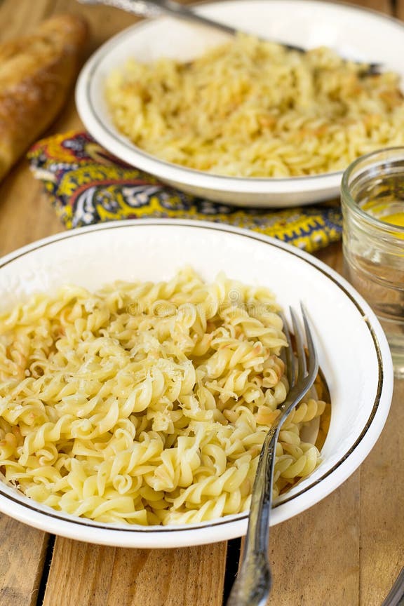 Cooked Corkscrew Shaped Pasta Fusilli with Cheese Stock Image - Image ...