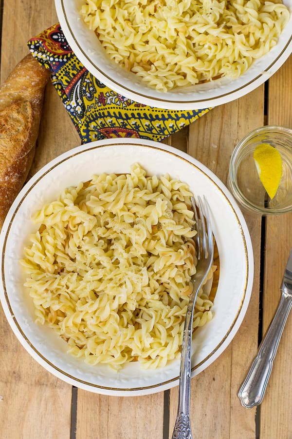 Cooked Corkscrew Shaped Pasta Fusilli with Cheese Stock Image - Image ...