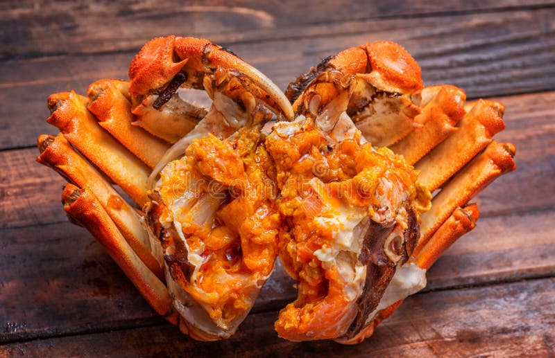 A Cooked Crab is on the Table. Stock Photo - Image of china, glands ...