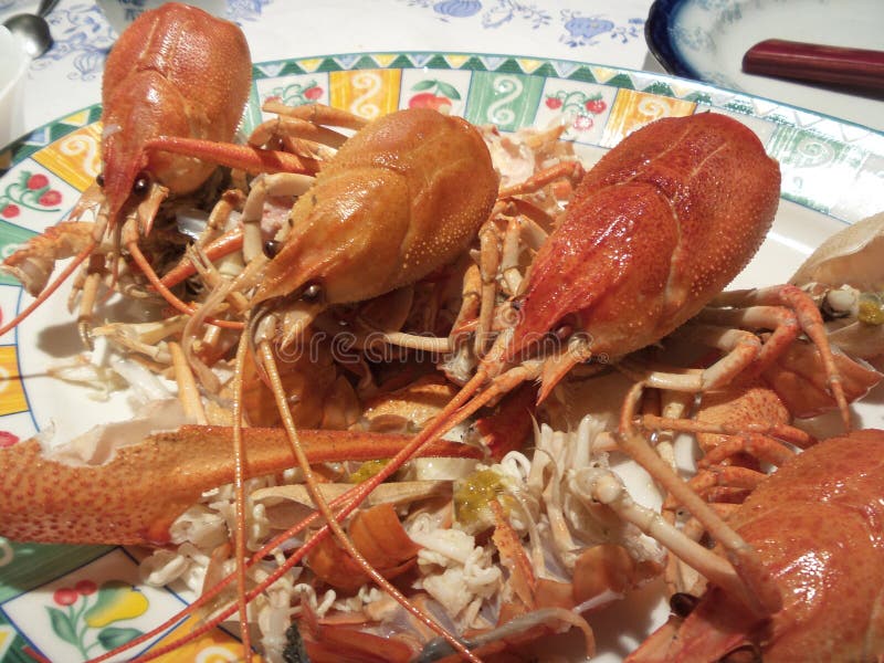 Cooked crayfish stock image. Image of cooked, food, decorated - 76506787