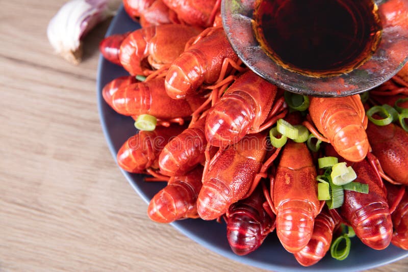 Cooked Delicious Crayfish on the Plate Stock Photo - Image of ...