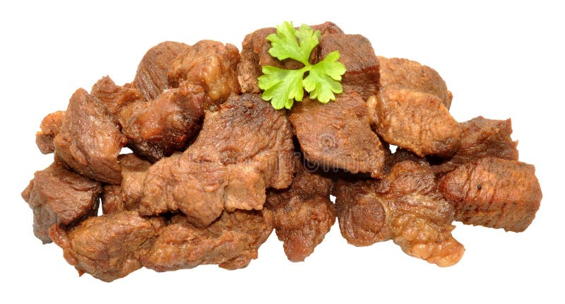 Cooked Diced Beef stock photo. Image of fresh, cooking - 53129602