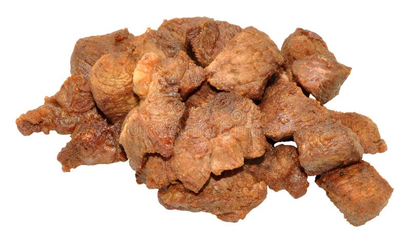 Cooked Diced Beef stock photo. Image of cooked, cooking - 53138412