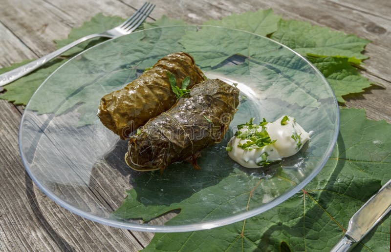 Cooked Dolma in Pot and Plate Stock Photo - Image of meal, eastern ...