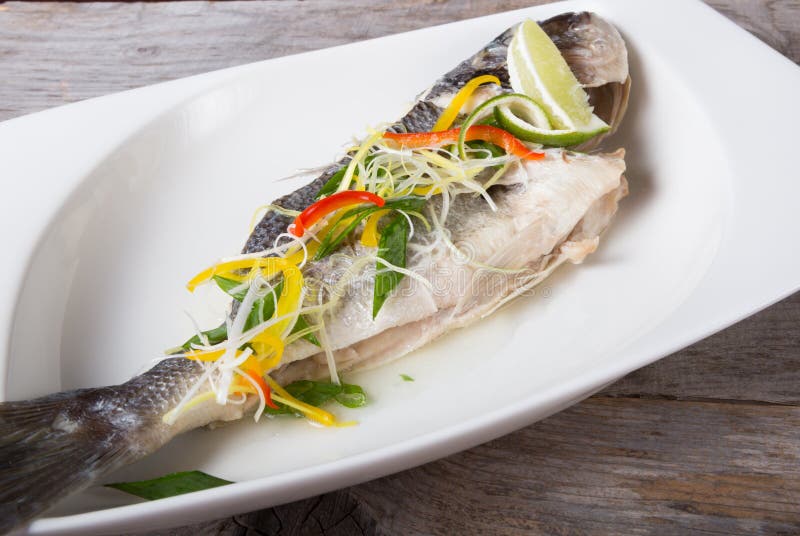 Cooked dorado fish stock photo. Image of asian, dorado - 74237074