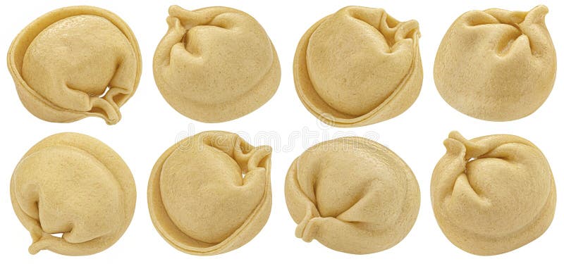 Cooked Dumplings Isolated on White Background Stock Photo - Image of ...