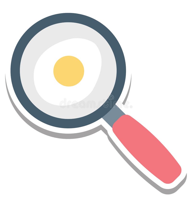Cooked Egg Isolated Vector Icon Editable Stock Vector - Illustration of ...