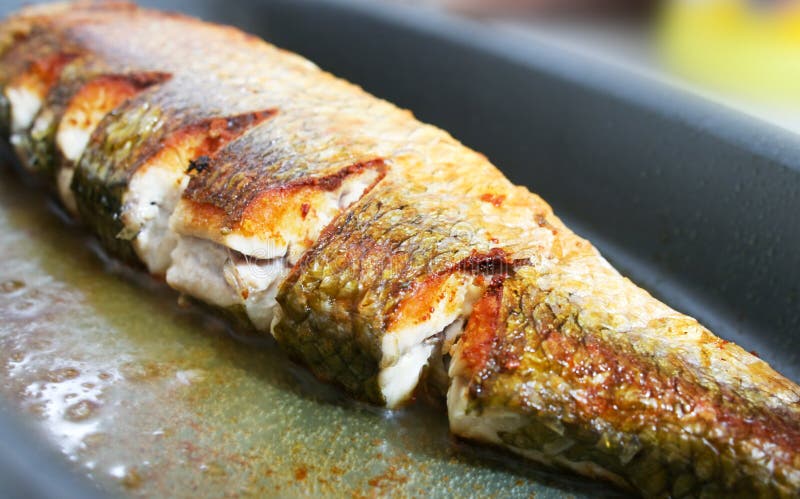 Cooked fish stock photo. Image of barbecue, grill, color - 16139914