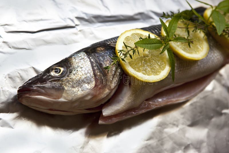 Cooked fish stock image. Image of fish, lemon, food, dish - 21592159