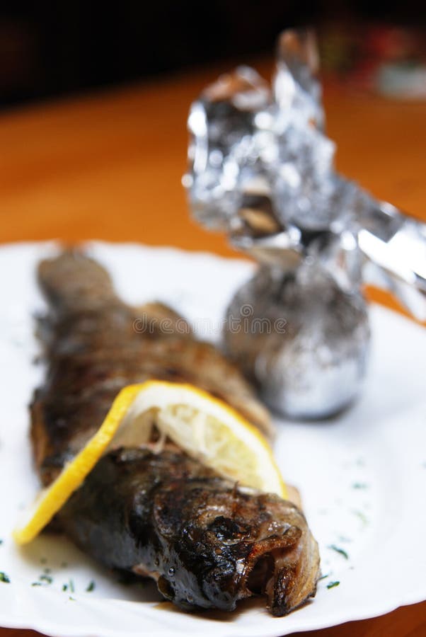 Cooked fish stock photo. Image of grilled, fish, broiled - 2506556