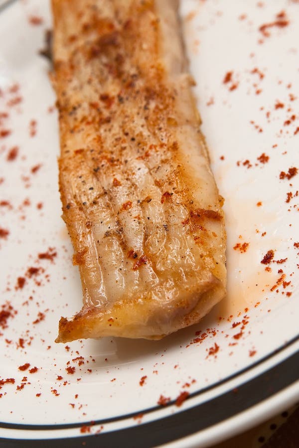 Cooked fish stock image. Image of dinner, fried, leaf - 8197233