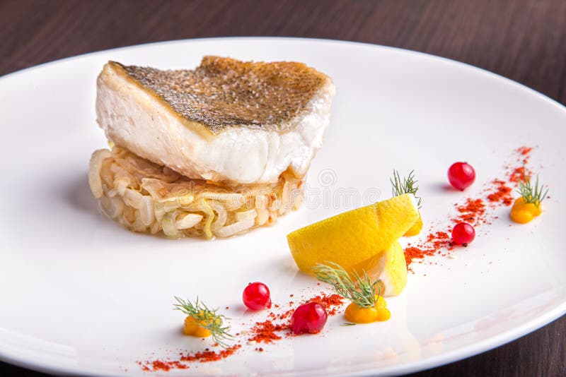 Cooked Fish Fillet of Pike-perch Stock Photo - Image of lunch, filet ...