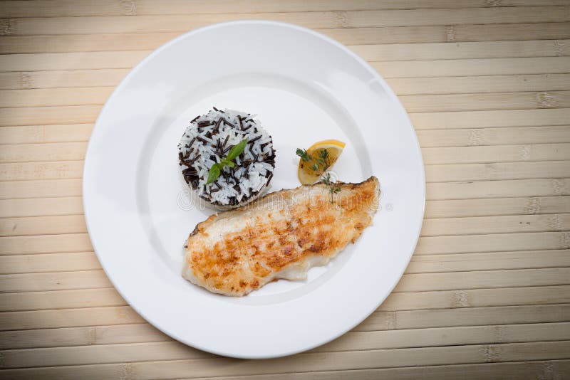 Cooked fish stock image. Image of plate, grilled, meal - 54306785