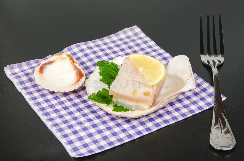 Cooked fish in shell stock image. Image of shell, rings - 80563003