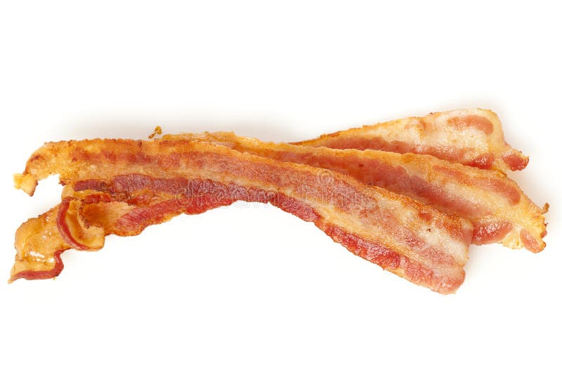 Cooked Greasy Bacon stock photo. Image of food, slice - 27327100