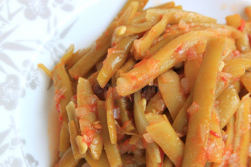 Cooked Green Beans on a Plate Stock Photo - Image of healthy, dish ...