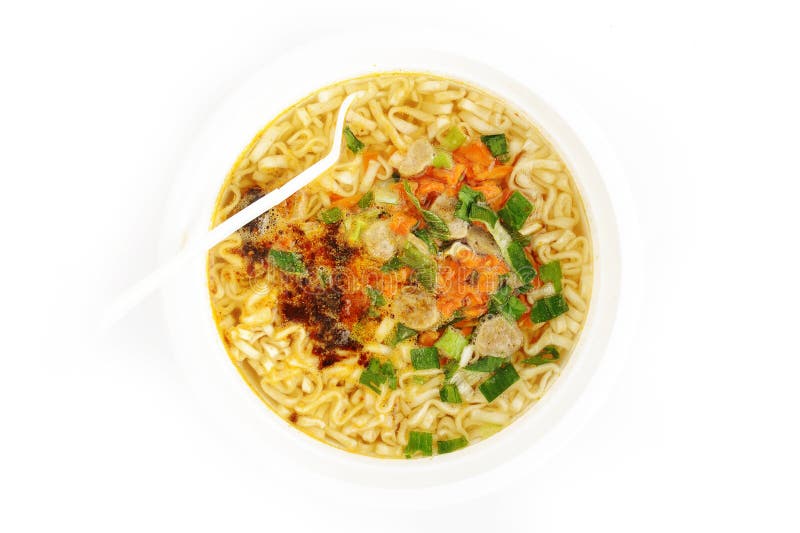 Cooked instant noodles stock image. Image of oriental - 46002789