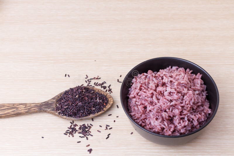 Cooked Jasmine Rice Mixed Rice Berry. Stock Image - Image of brown ...