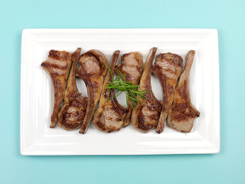 Lamb Chop Meat Tray stock photo. Image of pack, chop - 13634978