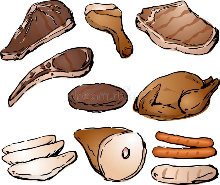 Cooked Meat Stock Illustrations – 154,023 Cooked Meat Stock ...