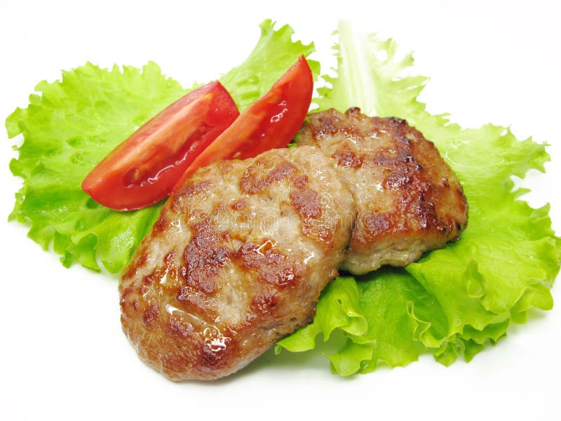 Cooked Meat Cutlets with Vegetables Stock Image - Image of food ...