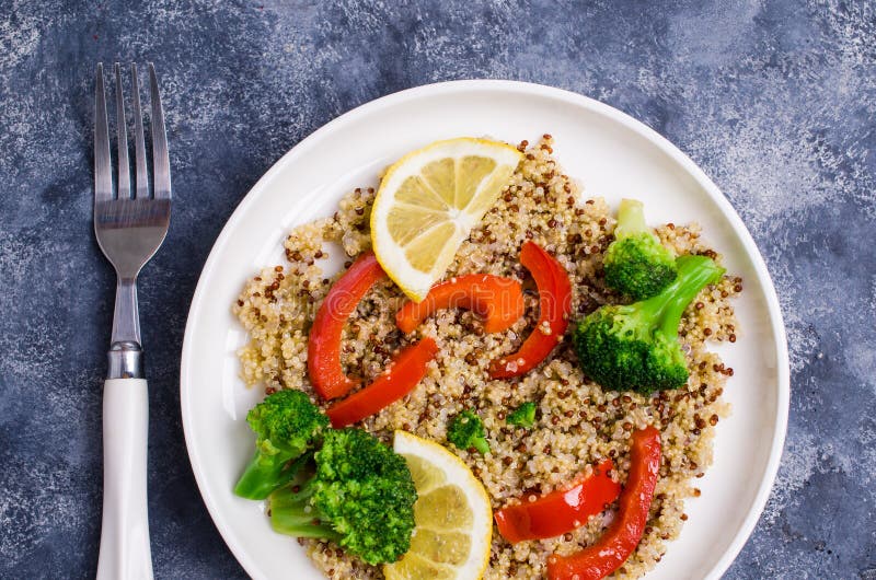 Cooked Multi Colored Quinoa Stock Photo - Image of lemon, citrus: 114548230