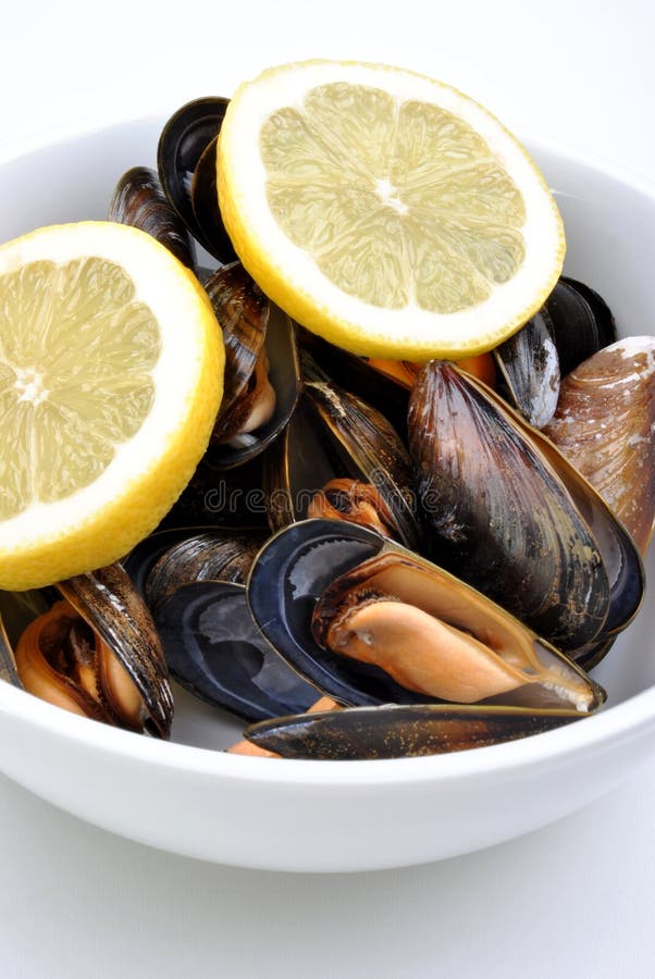 Cooked and Opened Mussel Ready To Eat Stock Image - Image of mussel ...