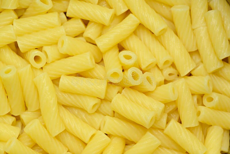 Cooked Pasta in the Form of Tubes Stock Photo - Image of straw, heap ...