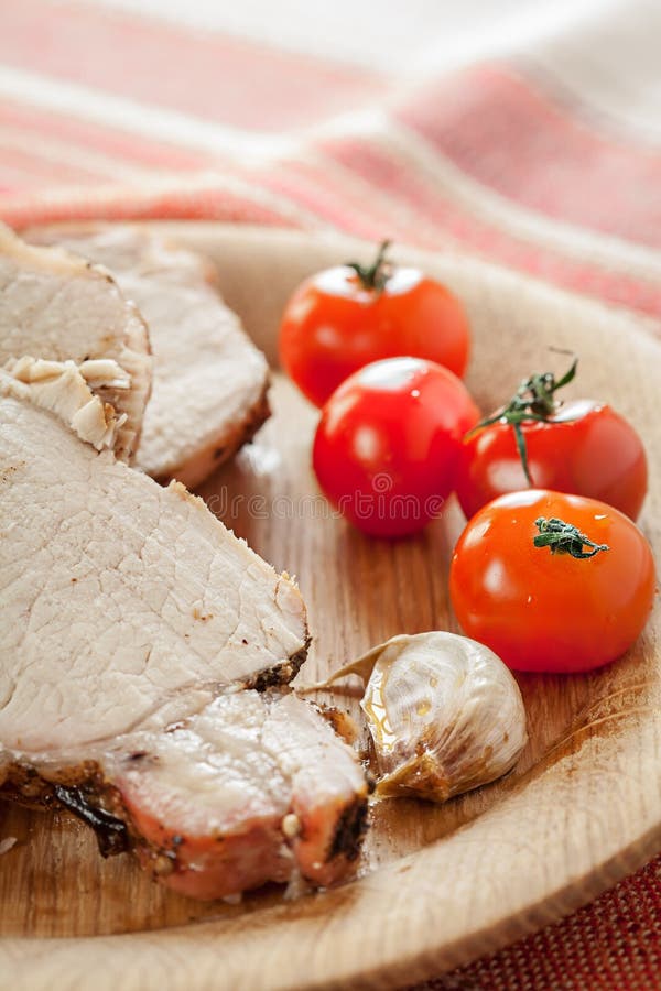 Cooked peace of meat stock photo. Image of fillet, protein - 39700312