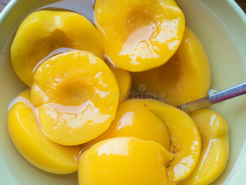 Cooked peaches stock photo. Image of juice, yellow, cook - 80414416