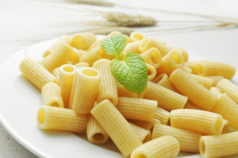 Cooked penne rigate stock image. Image of gastronomy - 42310971