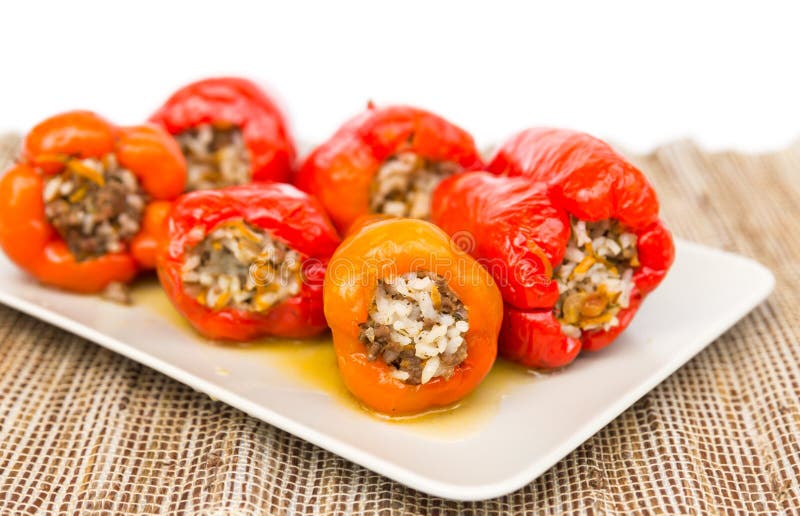 Cooked peppers stock image. Image of cuisine, gourmet - 36227869