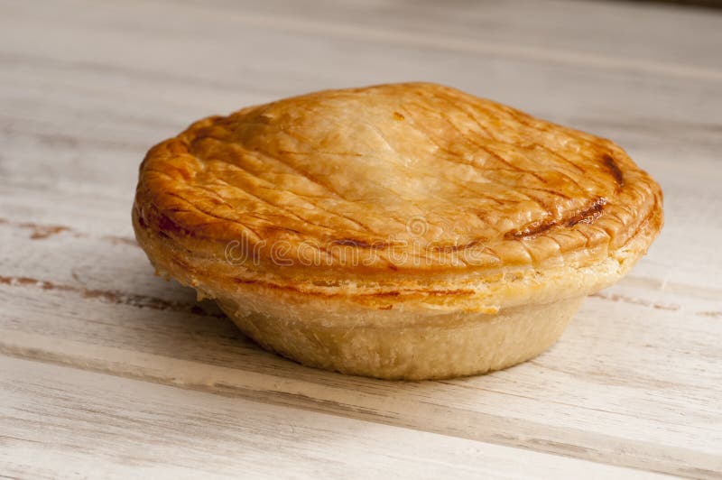 Cooked Pie on a Smooth Wooden Surface Stock Photo - Image of potato ...