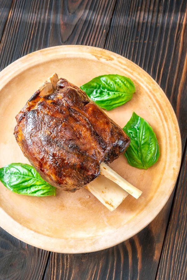 Cooked pork hock stock photo. Image of hough, flat, baked - 324798814