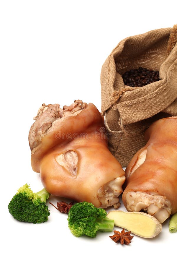 Cooked pork leg stock image. Image of homemade, closeup - 153076791