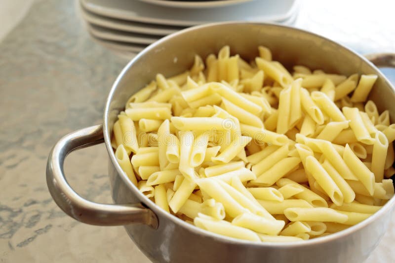 Cooked in a pot macaroni stock photo. Image of pasta - 75254154