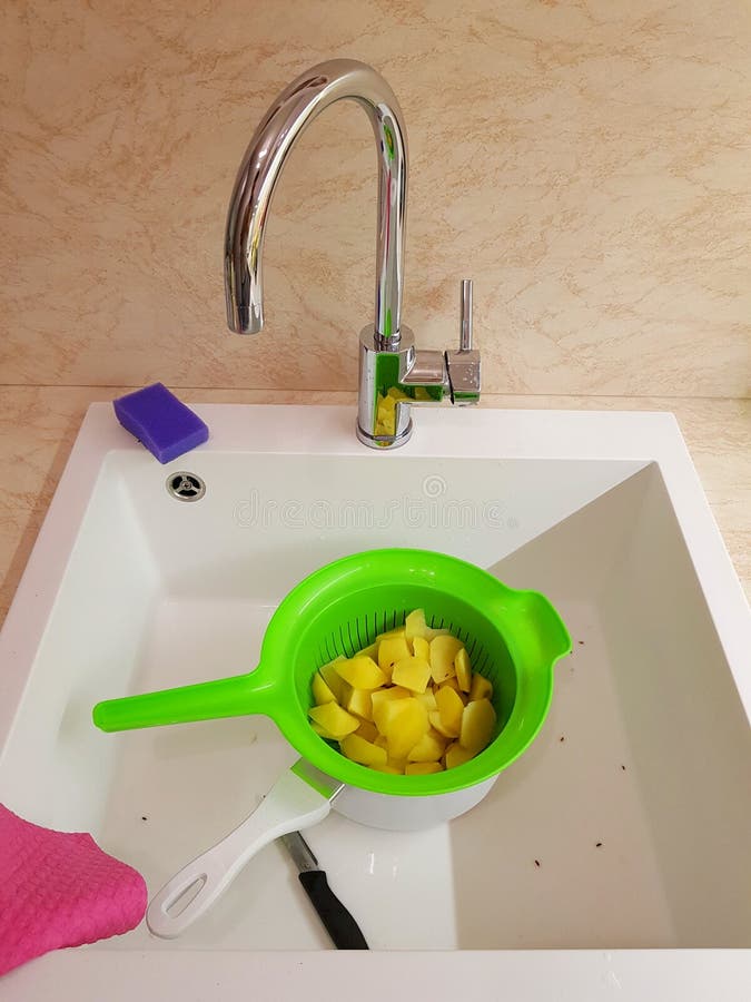 Cooked potatoes stock image. Image of cumin, drip, snack - 135949661