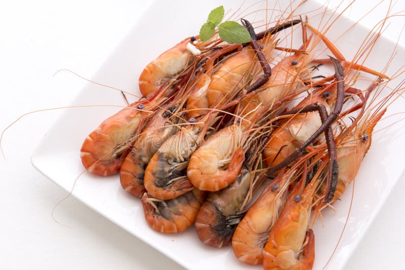 The cooked prawn stock image. Image of dishes, health - 61346259